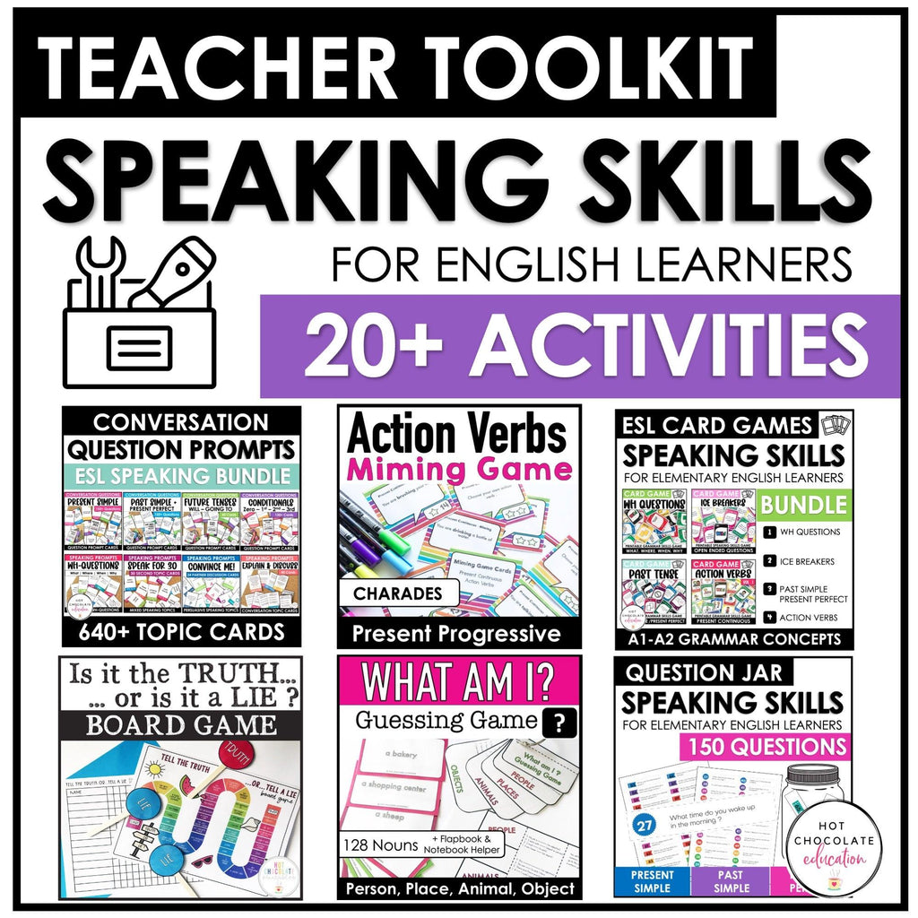 ESL Speaking Skills Kit | English Activities & Games – Hot Chocolate ...