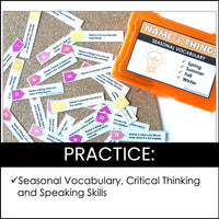Name Three - Seasonal Vocabulary Activity for Kids – Hot Chocolate ...