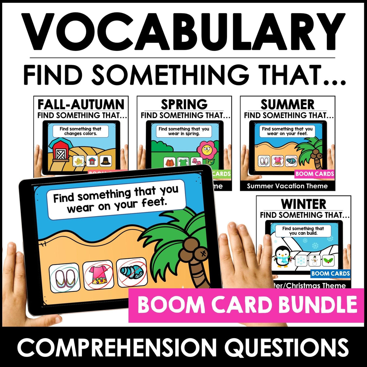 ESL Boom Card™ Bundle: Spring, Summer, Fall, Winter – Hot Chocolate ...