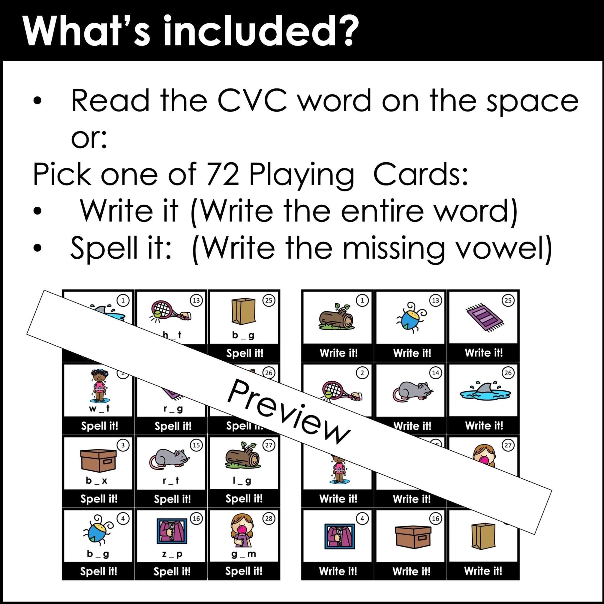Fall CVC Word Roll & Read Games: Short Vowel Practice – Hot Chocolate ...