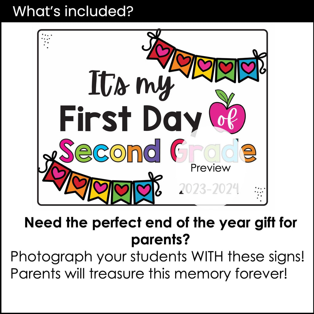 FIRST day of school SIGN - 2023-2024 Preschool & K-6 – Hot Chocolate ...