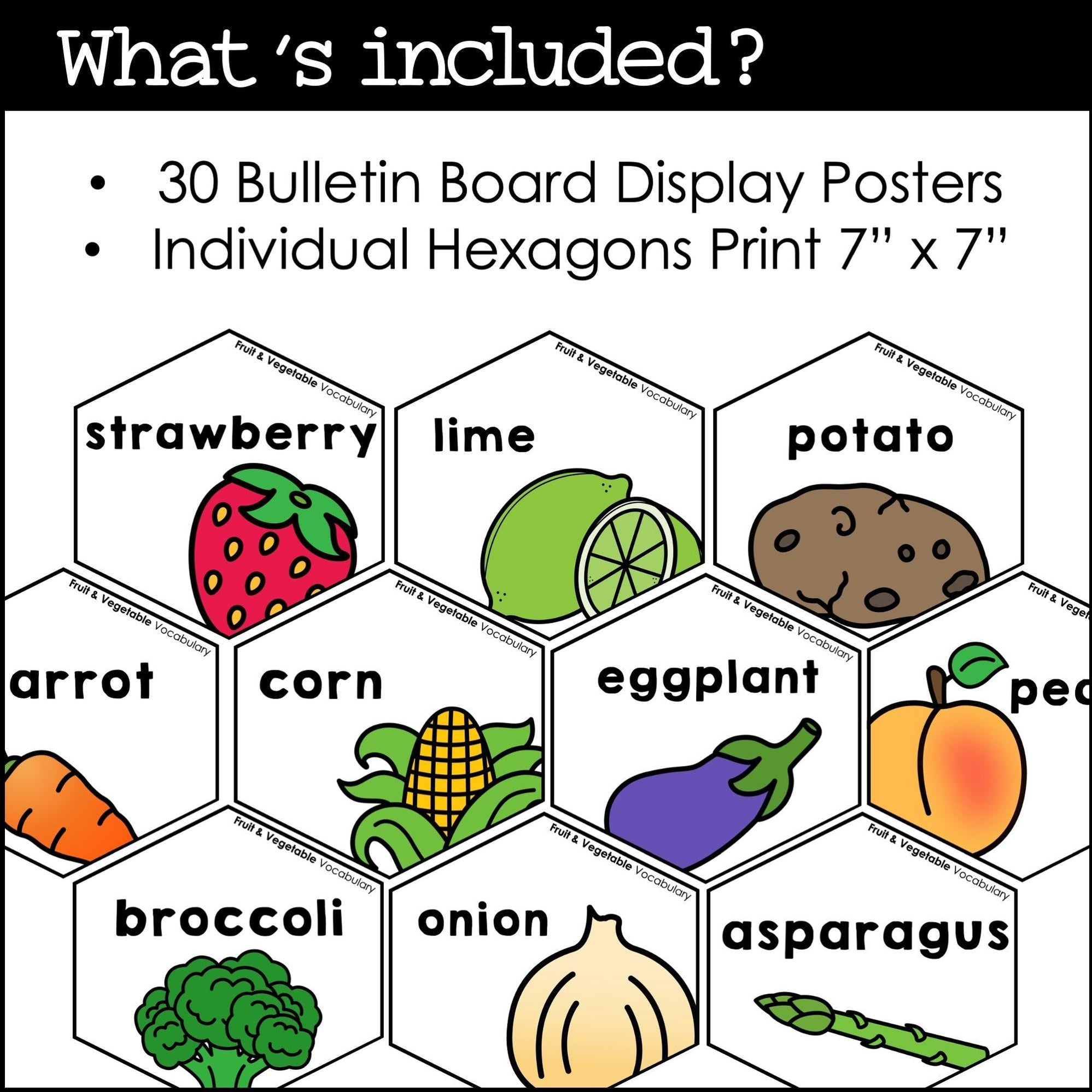 Fruit & Vegetable Posters | Classroom Decor – Hot Chocolate Teachables