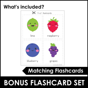 Fruit Vocabulary Bingo Game + Flashcards – Hot Chocolate Teachables