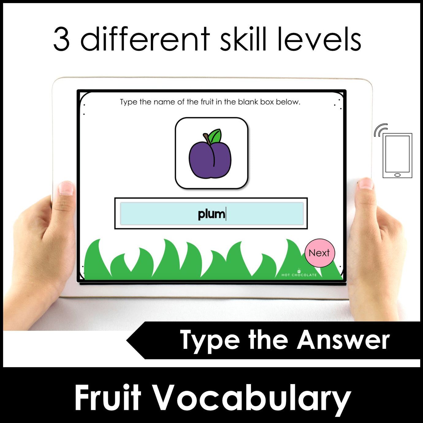 Fruit Vocabulary BOOM CARDS Interactive Digital Task Cards