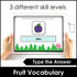 Fruit Vocabulary BOOM CARDS Interactive Digital Task Cards