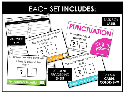 Grammar Task Card Bundle - ESL Beginner Concepts – Hot Chocolate Teachables