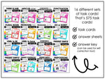 Grammar Task Cards Bundle - Parts of Speech, Verbs, Nouns