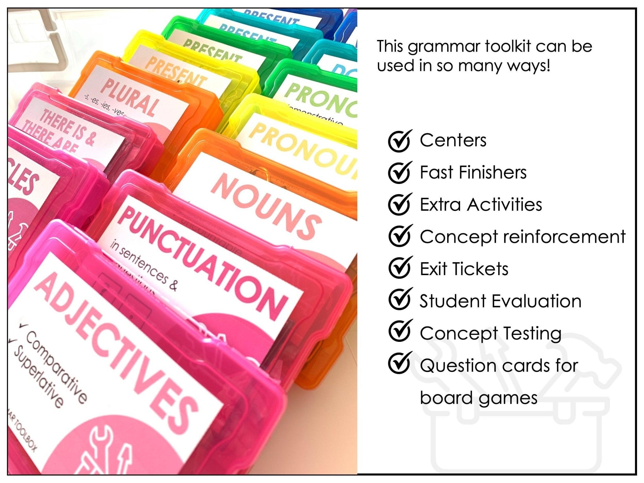Grammar Task Cards Bundle - Parts of Speech, Verbs, Nouns – Hot ...