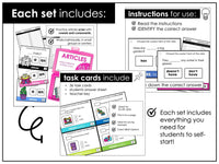 Grammar Task Cards Bundle - Parts of Speech, Verbs, Nouns – Hot ...