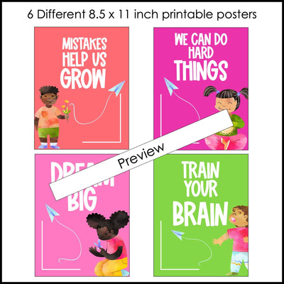 Growth Mindset Posters: Classroom Decor - Rainbow Kids – Hot Chocolate ...
