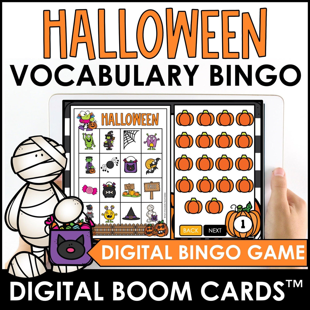 Halloween Bingo Game Boom Cards™ | Activity | PAPERLESS – Hot Chocolate ...
