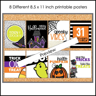 Halloween Posters - Fun Classroom Decor – Hot Chocolate Teachables
