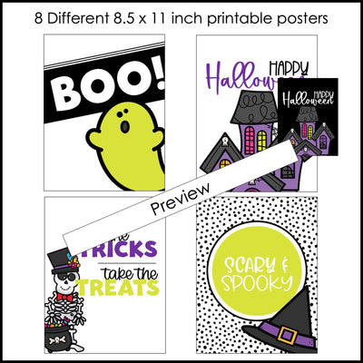Halloween Posters - Fun Classroom Decor – Hot Chocolate Teachables