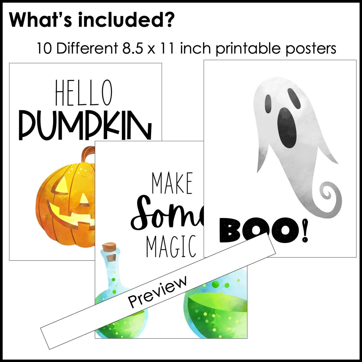 Halloween Classroom Posters - Fun Printable Decor – Hot Chocolate ...