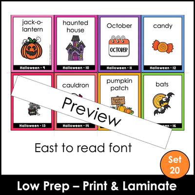 Halloween Vocabulary Flashcards : ESL Activity Cards – Hot Chocolate ...