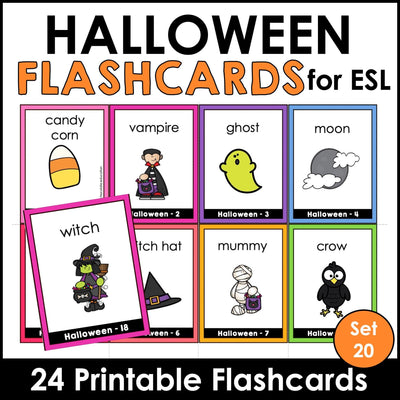 Halloween Vocabulary Flashcards : ESL Activity Cards – Hot Chocolate ...