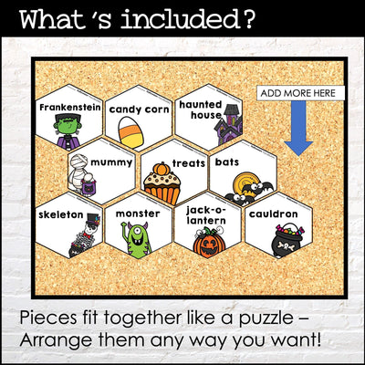 Halloween Vocabulary Posters - ESL Bulletin Board – Hot Chocolate ...