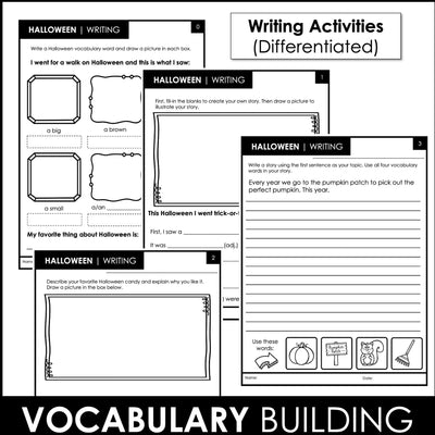 Halloween Vocabulary Worksheet Pack for English Learners – Hot ...