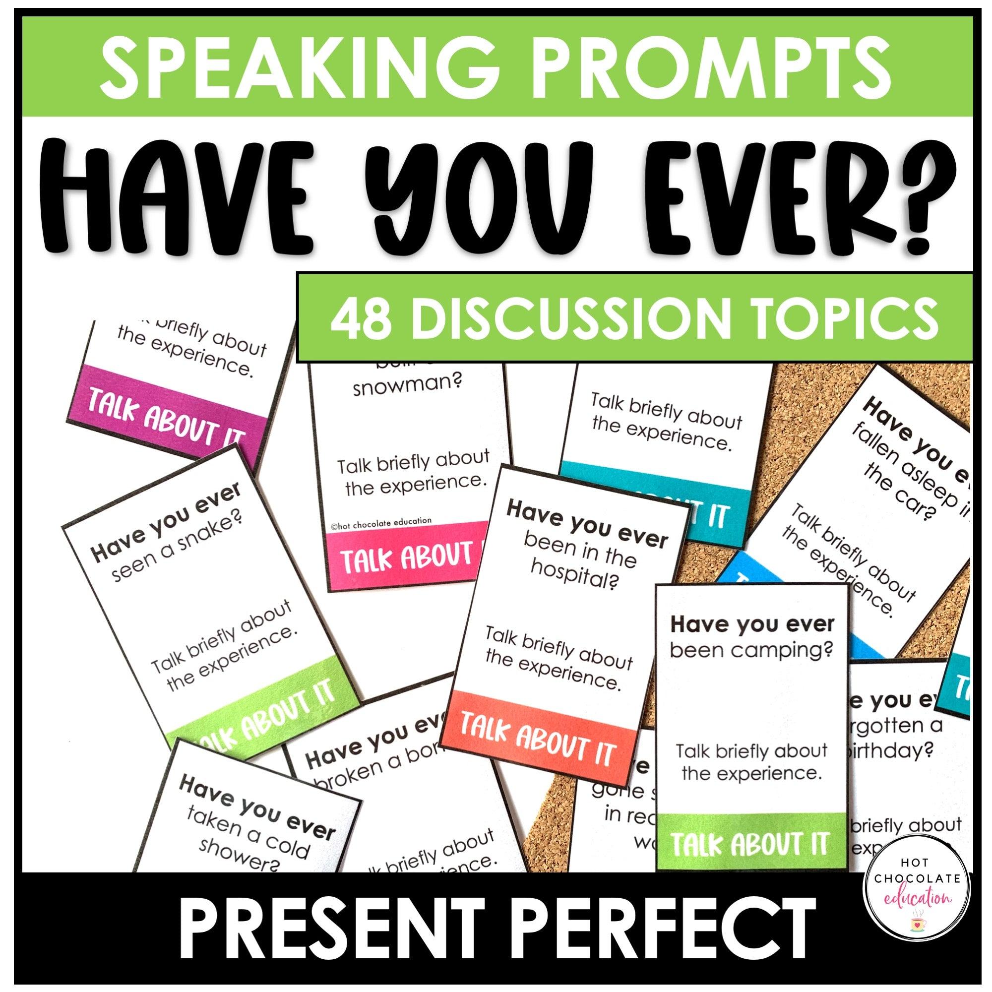 Present Perfect Conversation Questions - Speaking Practice