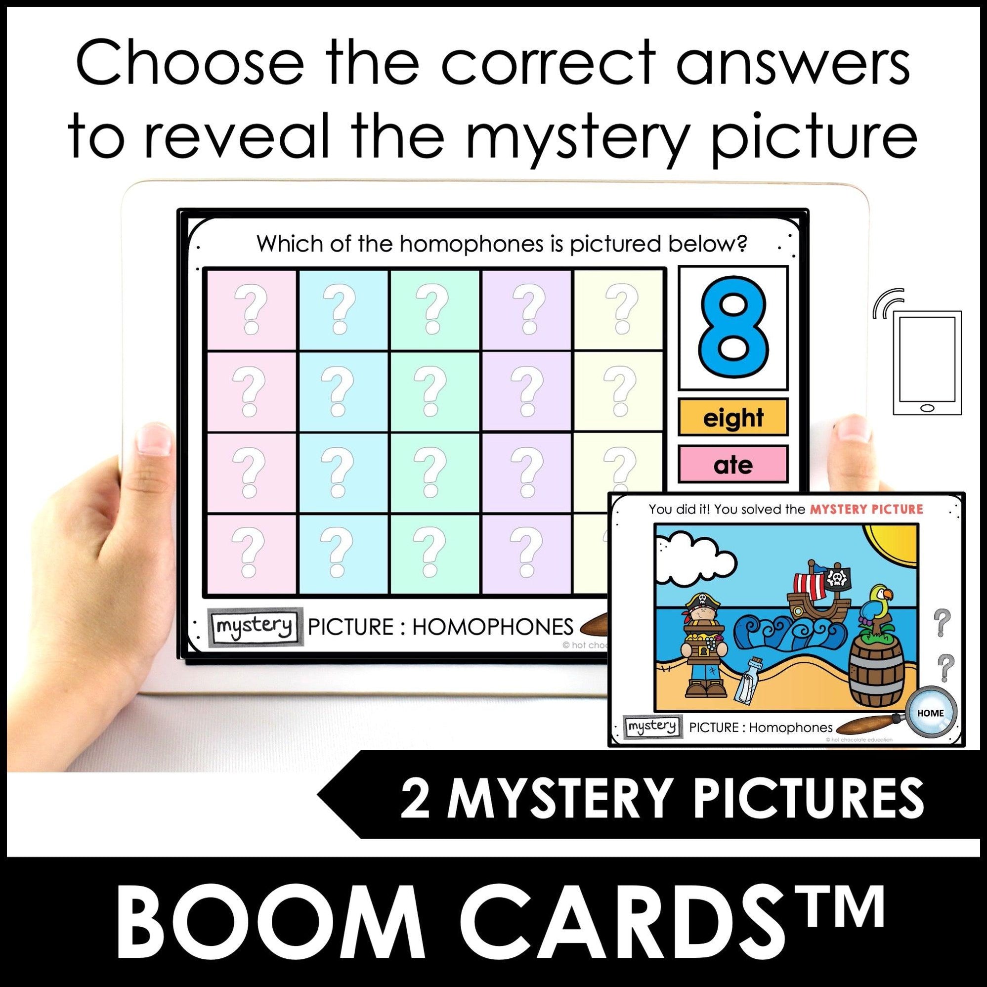 Homophone Vocabulary Boom Cards™ | Task Card Activity Set 1 – Hot ...