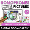 Homophone Vocabulary Boom Cards™ | Task Card Activity Set 2