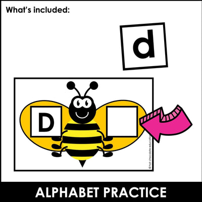 Honey Bee Letter Match - A to Z Uppercase and Lowercase – Hot Chocolate ...