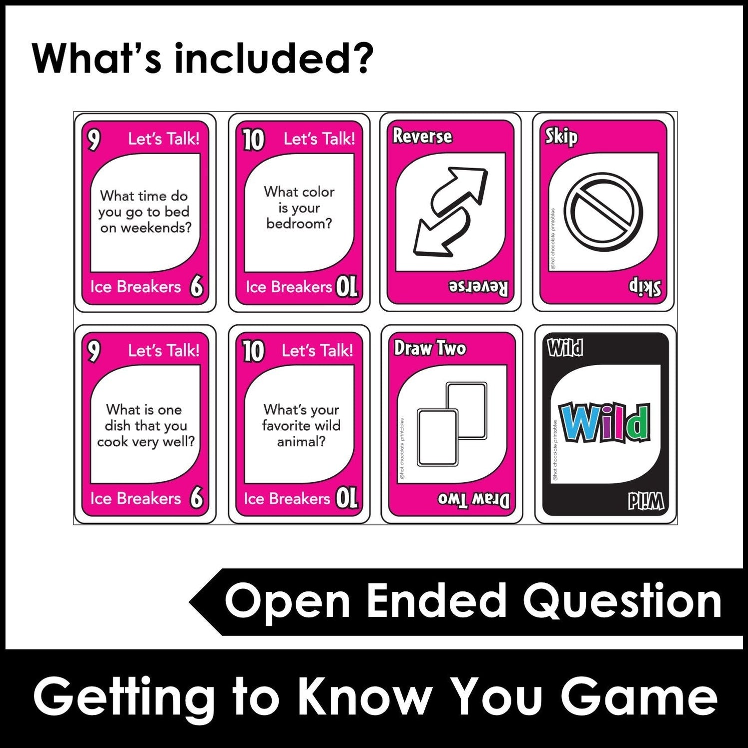 Ice Breaker Card Game - Getting to Know You - Back to School – Hot ...