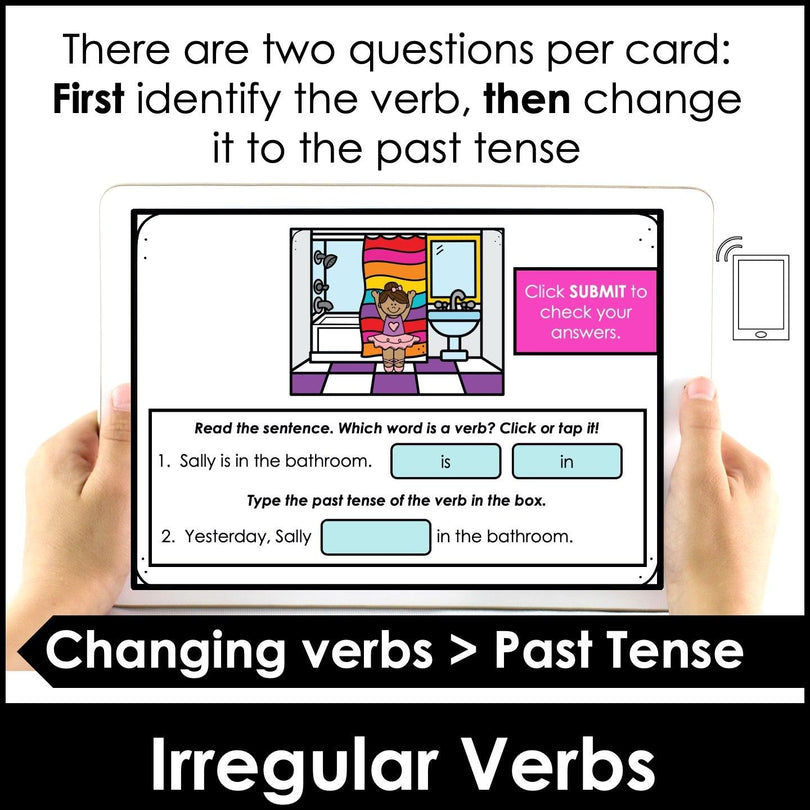 Irregular Past Tense Verbs - Boost Learning with Boom Cards