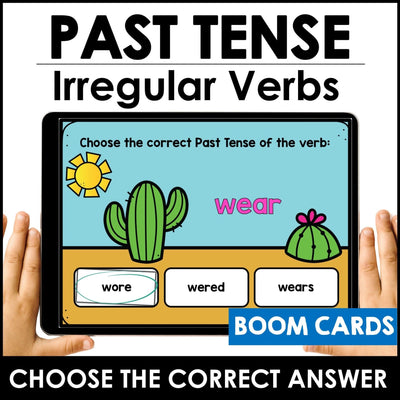 Irregular Verb Boom Cards™ Past Tense Digital Task Cards – Hot ...