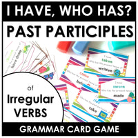 Verb Card Game - Past Participles - "I Have, Who Has – Hot Chocolate ...