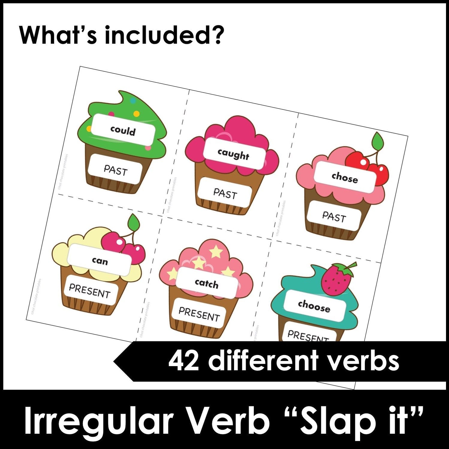 Irregular Verb Game - Past Simple Verbs - Slap It – Hot Chocolate ...