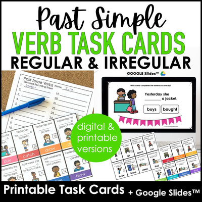 Irregular Verb Task Cards : Past Simple