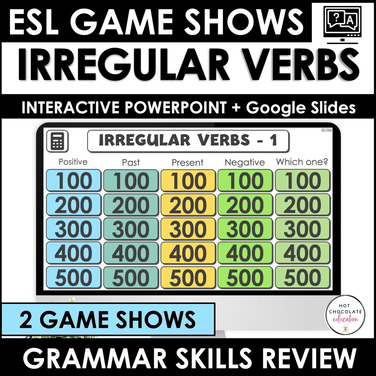 Irregular Verbs - Past Tense Review Game – Hot Chocolate Teachables
