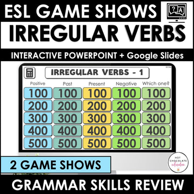 Irregular Verbs - Past Tense Review Game – Hot Chocolate Teachables