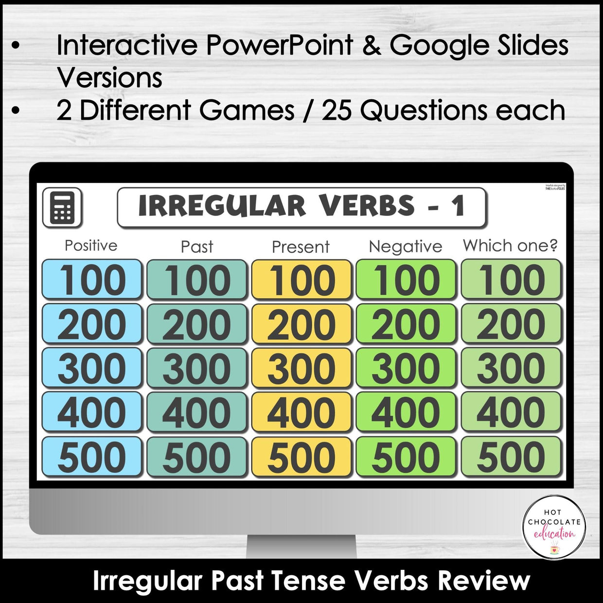 Irregular Verbs - Past Tense Review Game