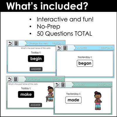 Irregular Verbs - Past Tense Review Game – Hot Chocolate Teachables