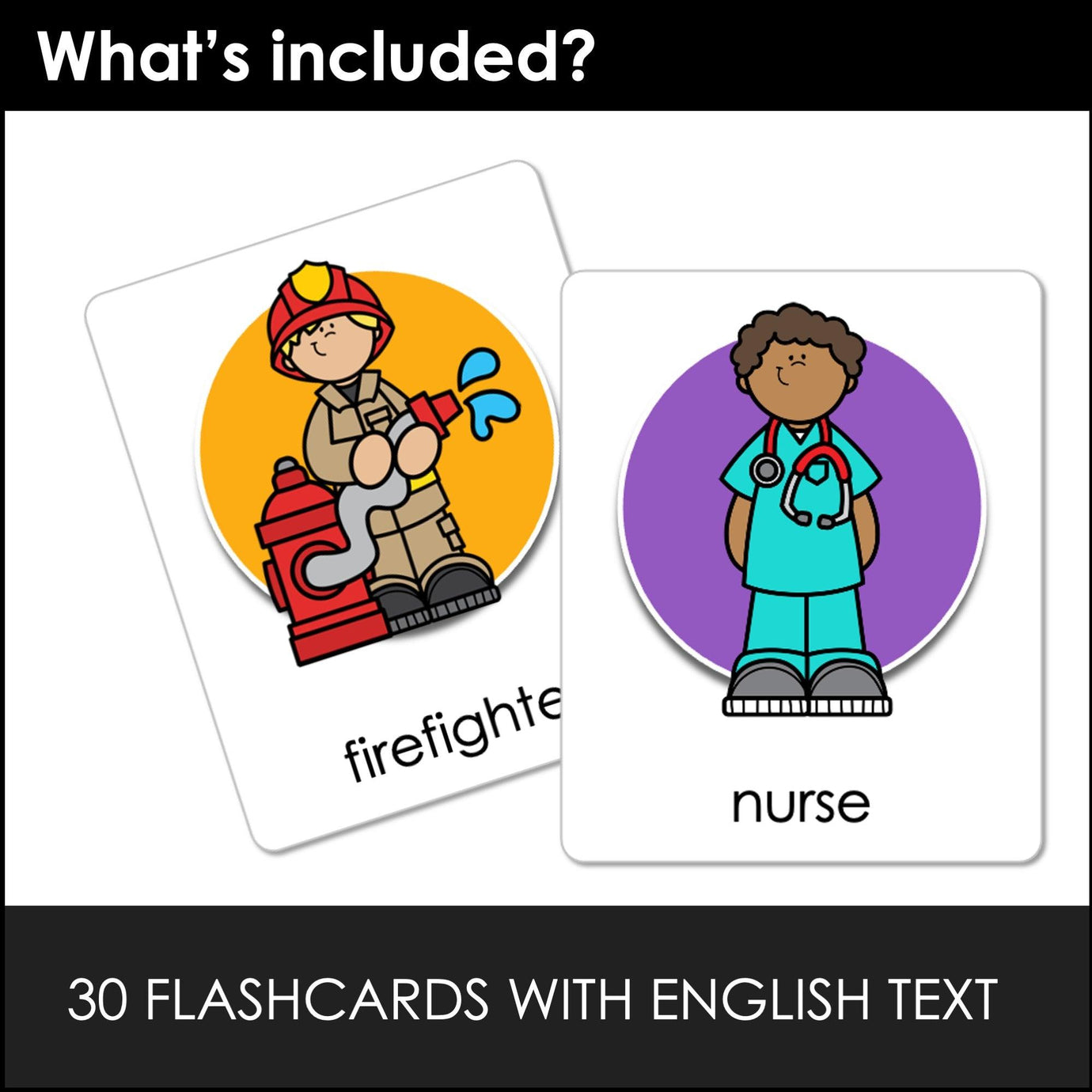 ESL Flashcards - Jobs & Careers | Editable Vocabulary Cards