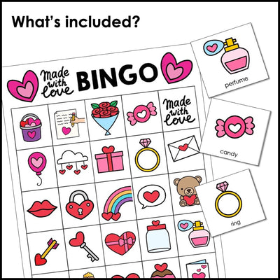Valentine's Day Bingo Game - Vocabulary Building Bingo Cards – Hot ...