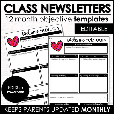 Monthly Calendar & Newsletter Parent Communication Bundle – Hot ...