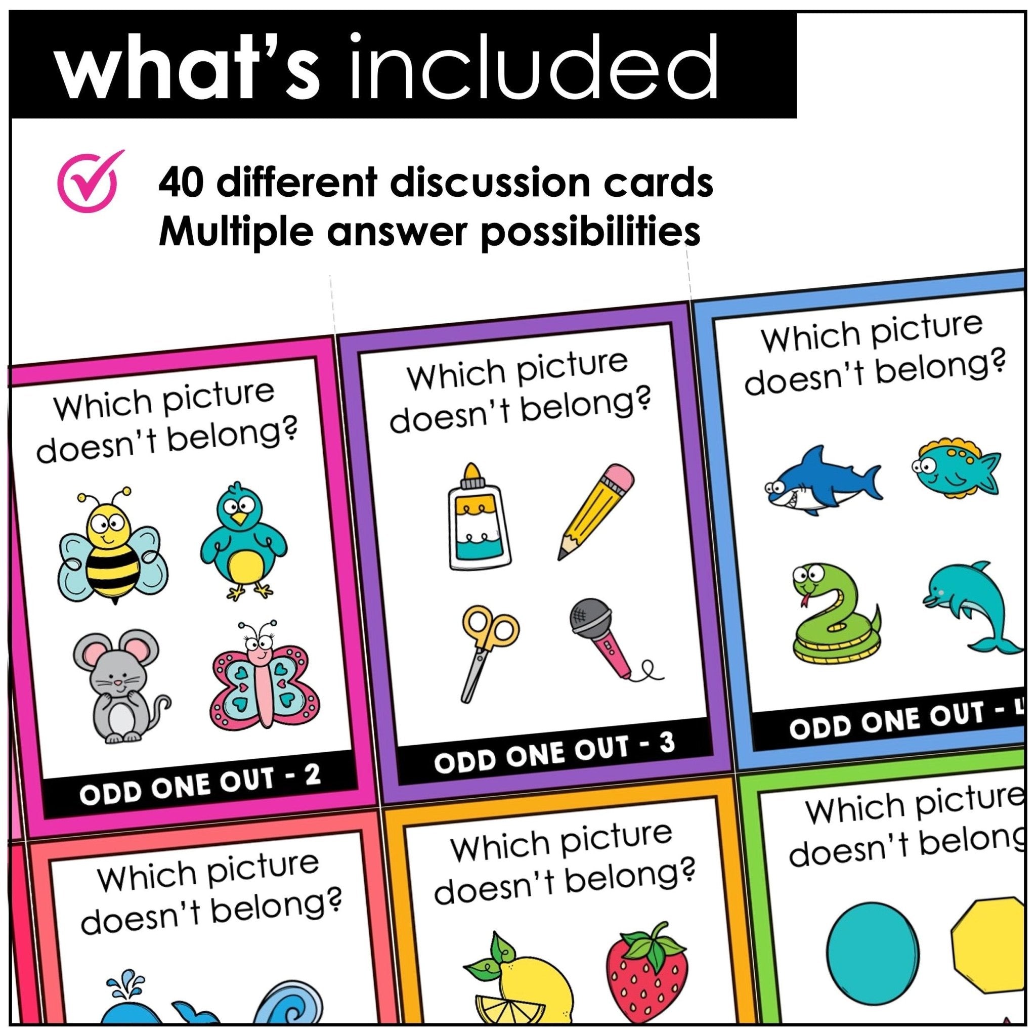 Odd One Out | Speaking Cards & Slides Bundle – Hot Chocolate Teachables
