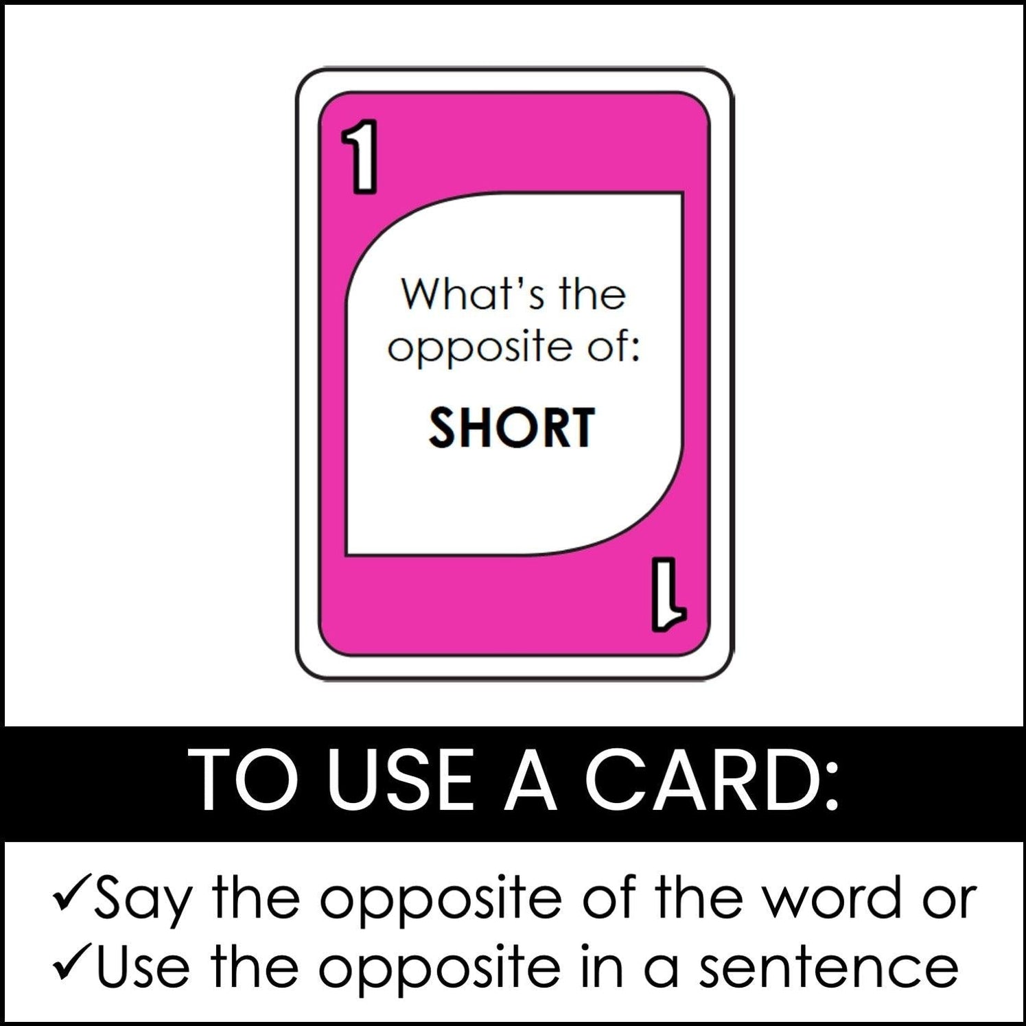 Opposites: Vocabulary UNO Inspired Card Game - Antonyms – Hot Chocolate ...