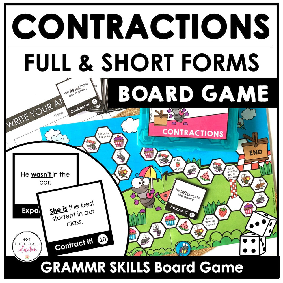 Parts of Speech Board Games: Learn Nouns, Verbs, Preposition