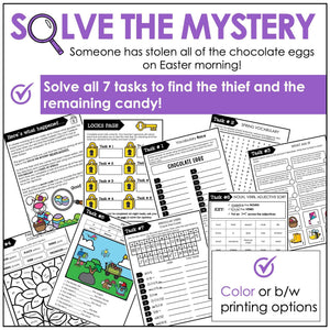 Easter/Spring Escape Room - Solve Mystery Activity
