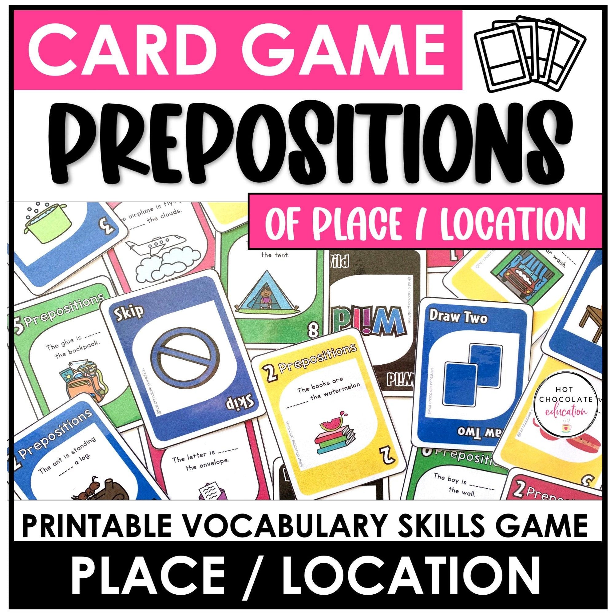 Parts of Speech Games & Cards | Nouns, Verb, Adjective – Hot Chocolate ...