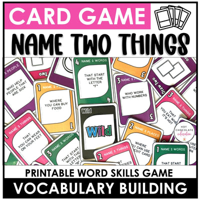 Parts of Speech Games & Cards | Nouns, Verb, Adjective – Hot Chocolate ...