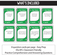 Verb Tense Card Game: Past Simple & Present Perfect Question – Hot ...