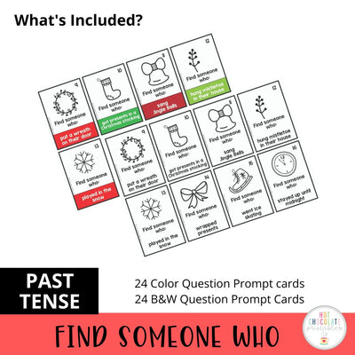 Past Simple: Find Someone Who - Christmas Speaking Activity – Hot ...