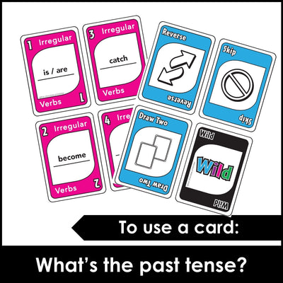 Past Verb Card Game: Change Present to Past – Hot Chocolate Teachables