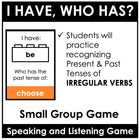 Past Simple Irregular Verbs Game: I have-Who has?