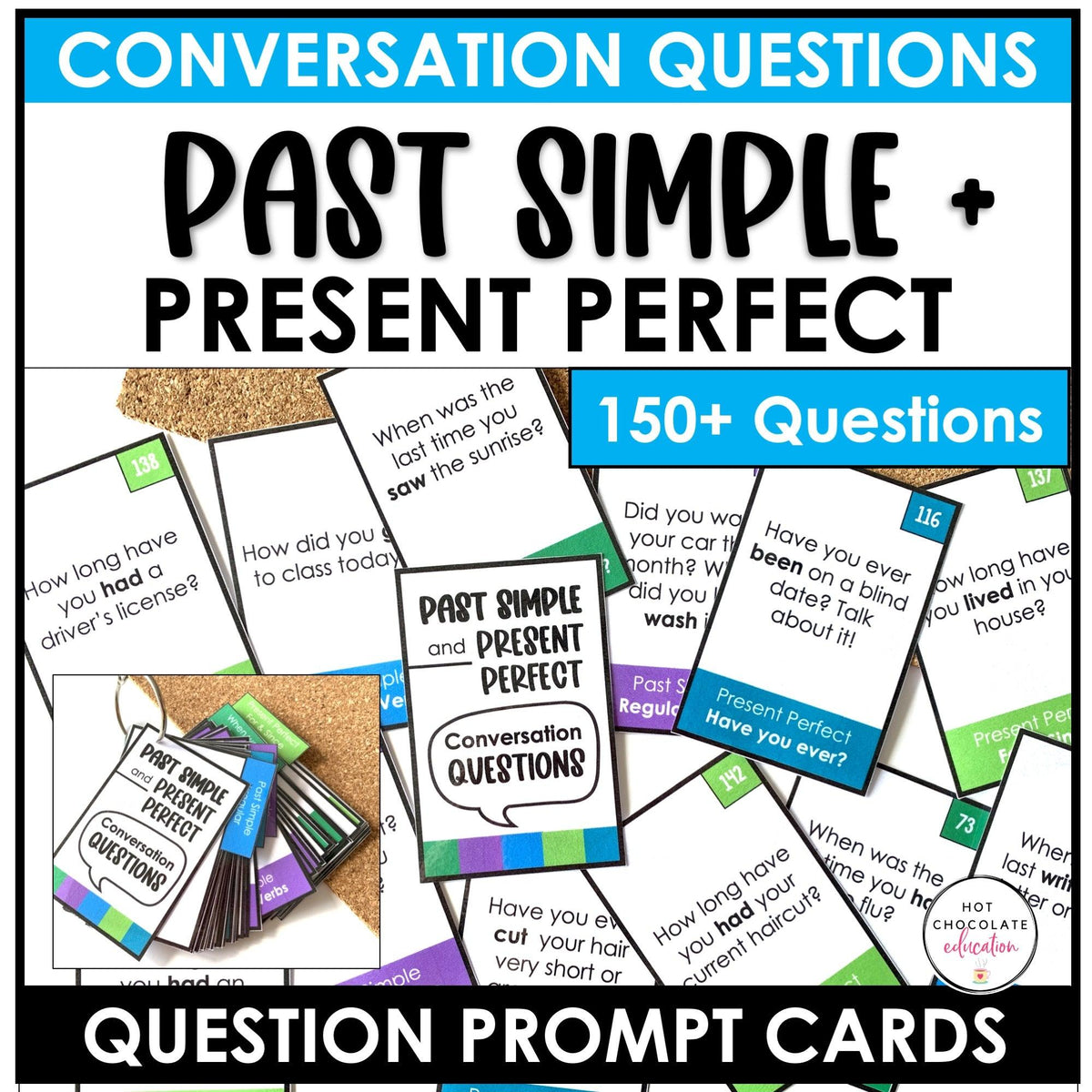 Past Simple & Present Perfect Conversation Question Cards – Hot ...